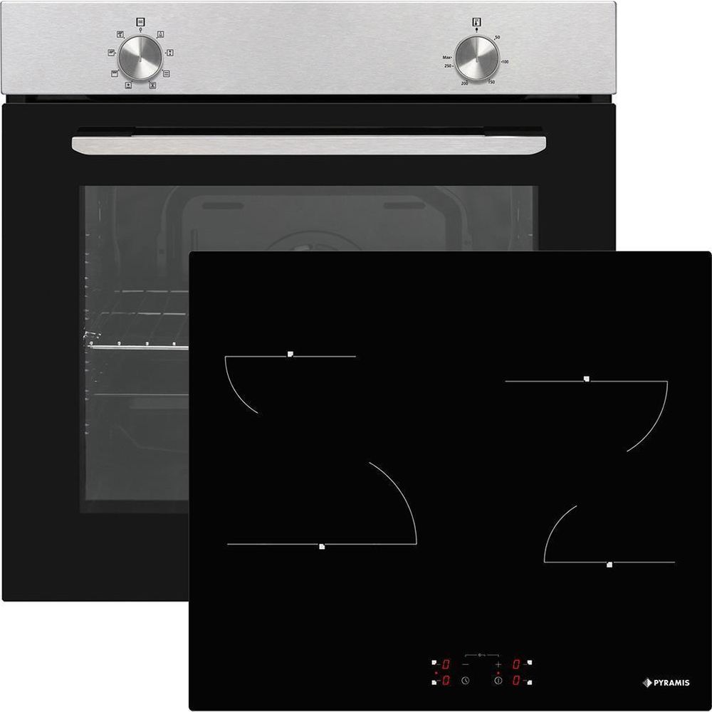 Pyramis PO78010008SIX + PHC61430FMB Φούρνος άνω Πάγκου 78lt με ...