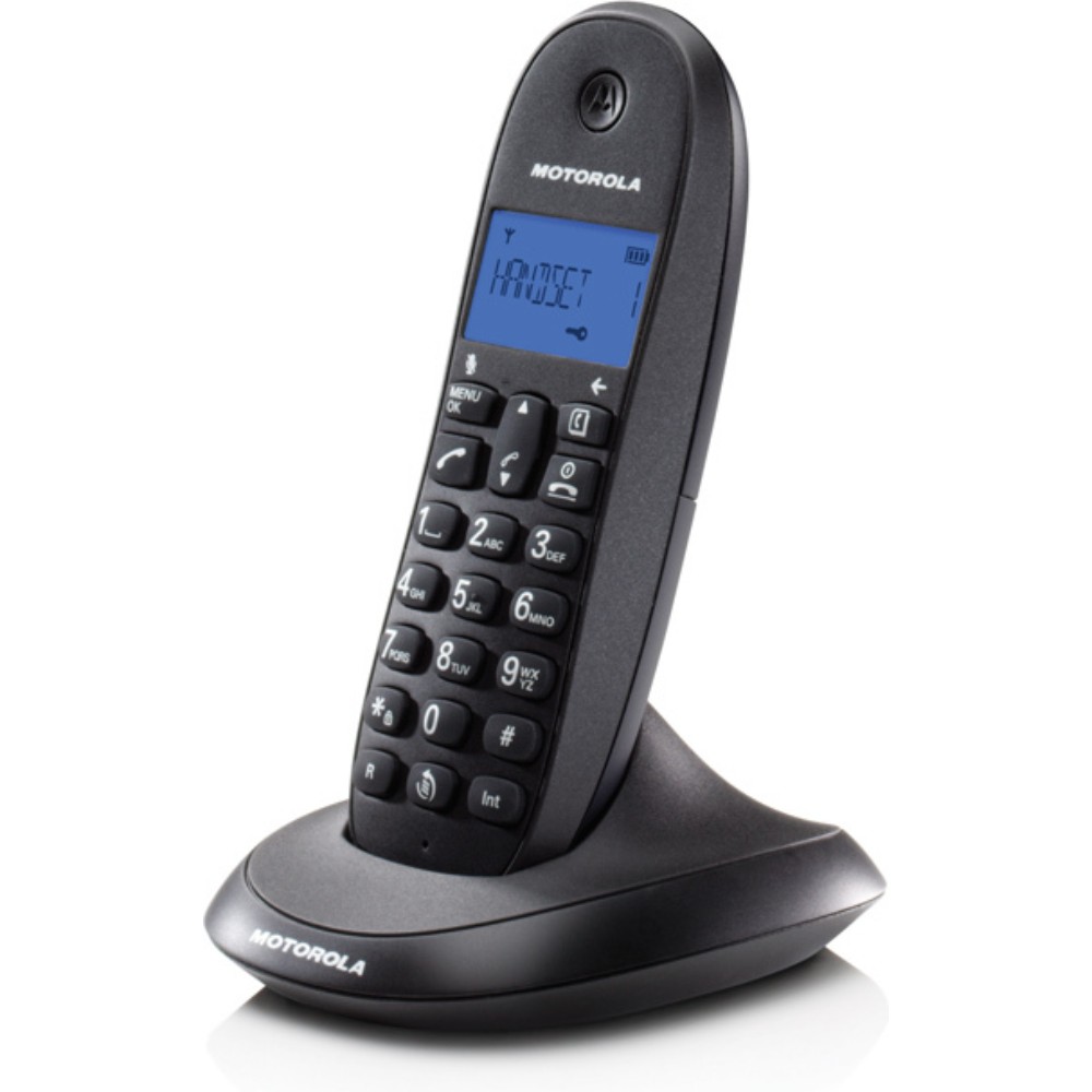 Motorola C1001LB Ασύρματο Τηλέφωνο με Ελληνικό Μενού Μαύρο | euragora.gr